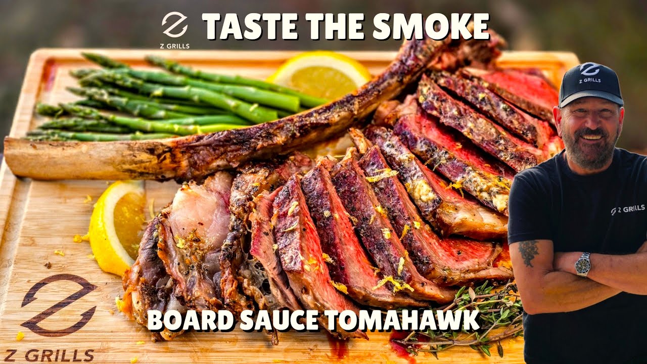 Perfectly Cooked Tomahawk Steak with Blue Cheese Board Sauce | Taste ...