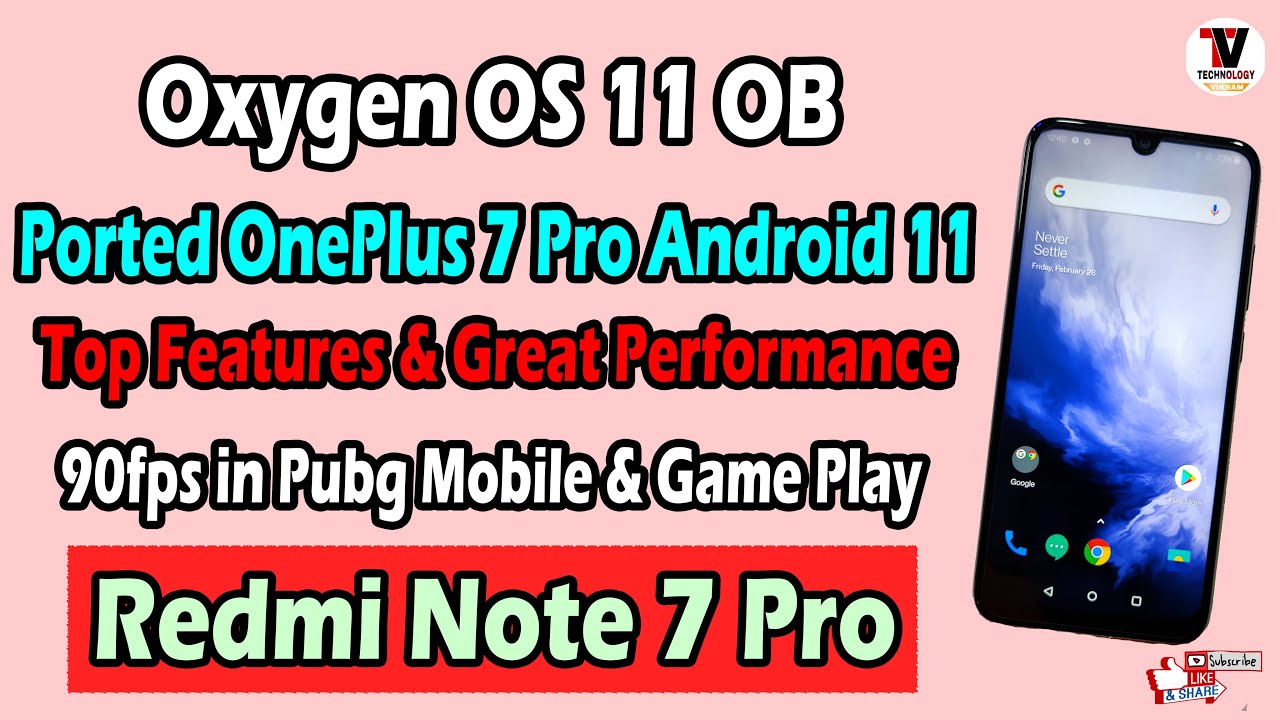Oxygen OS 11 OB 02 Ported OnePlus 7 Pro for Redmi Note 7 Pro - 90fps in ...