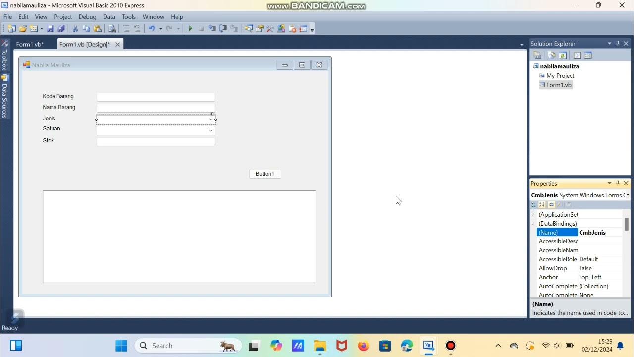 MEMBUAT ARRAY MULTIDIMENSI MENGGUNAKAN MICROSOFT VISUAL BASIC 2010 - YouTube