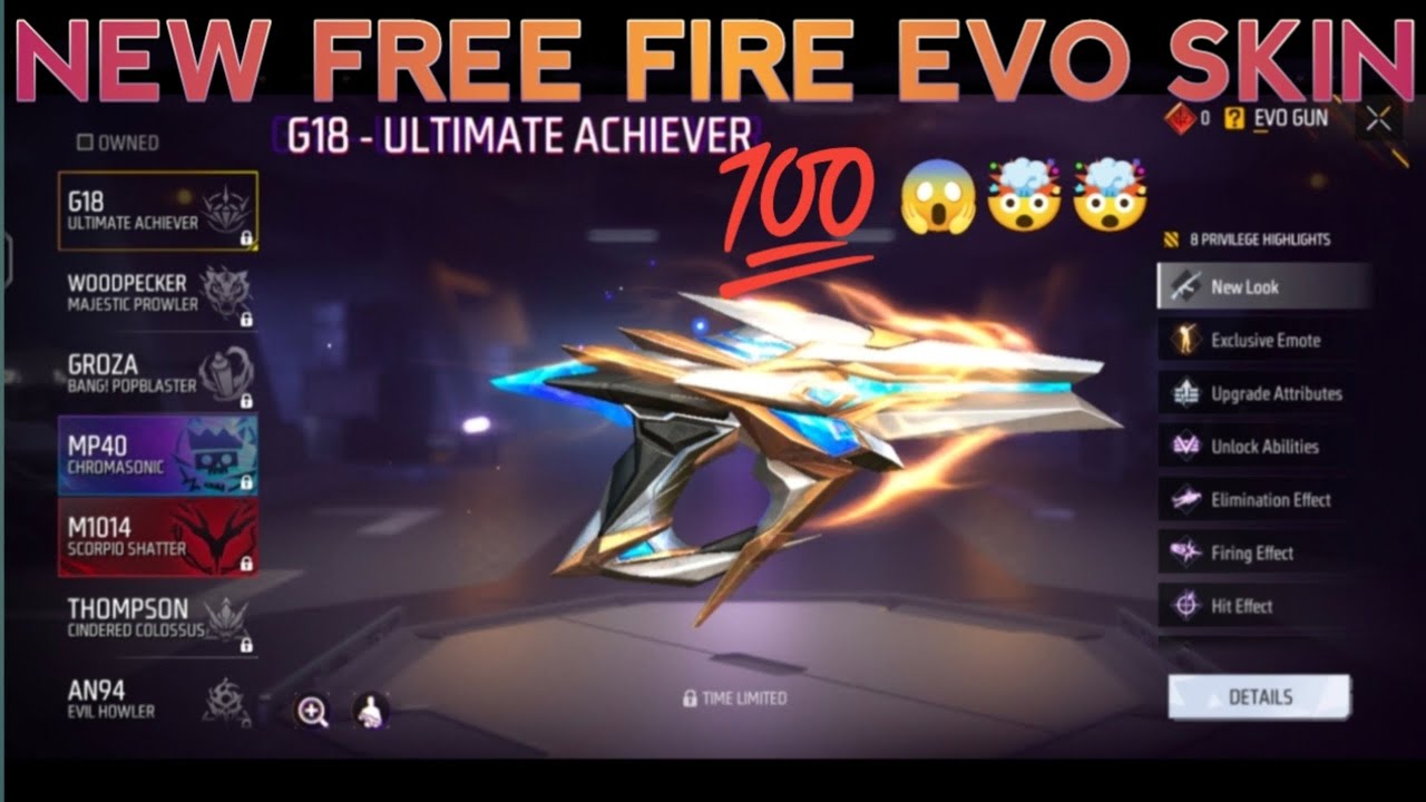 FREE FIRE NEW EVENT G18 EVO GUN SKIN CONFIRMED 😈 - YouTube
