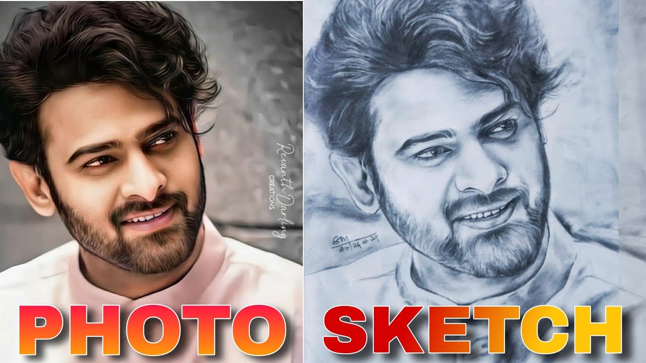 Prabhas drawing | Saaho prabhas drawing | prabhas sketch step by step ...