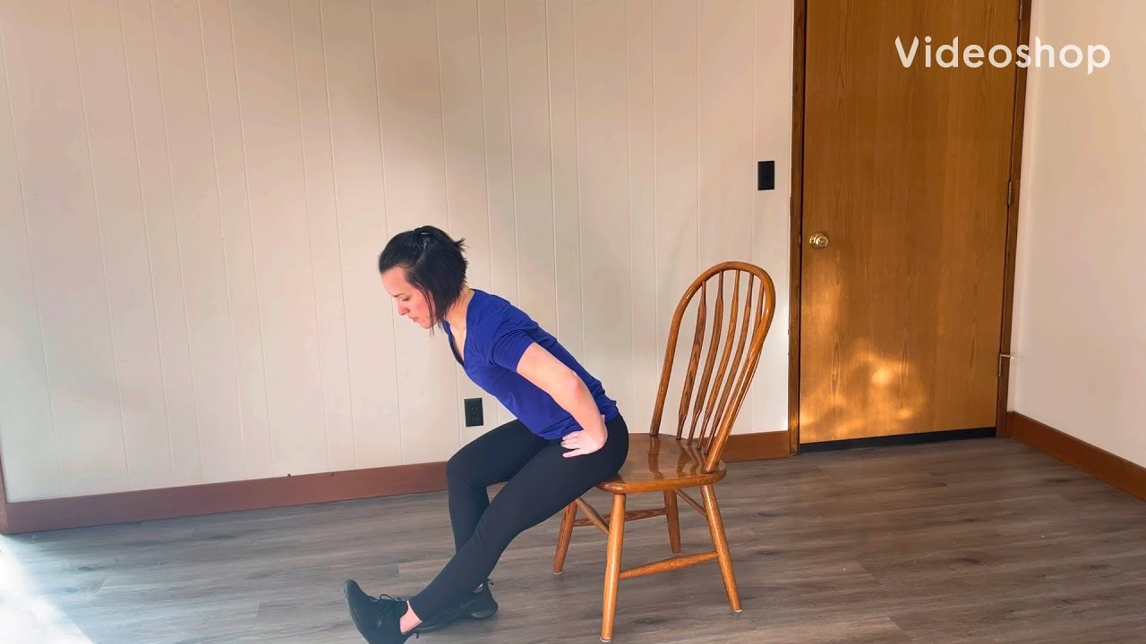 Chair Single-leg stretch - YouTube