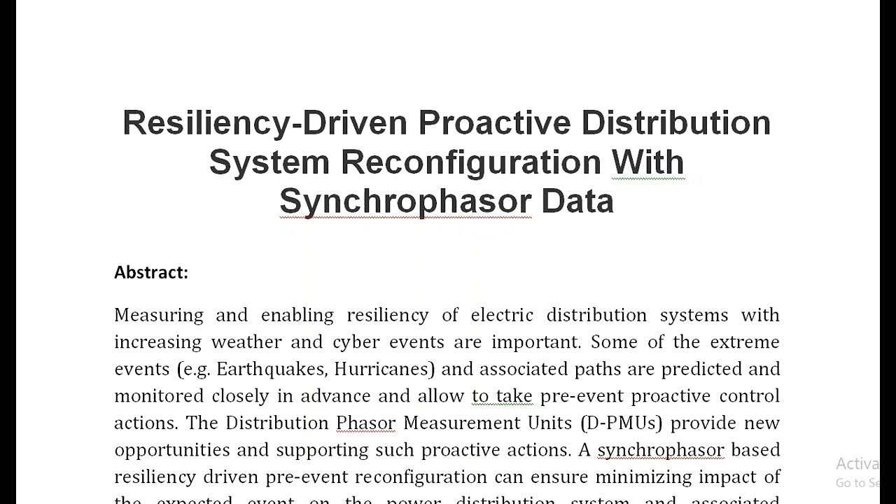 Resiliency Driven Proactive Distribution System Reconfiguration With ...