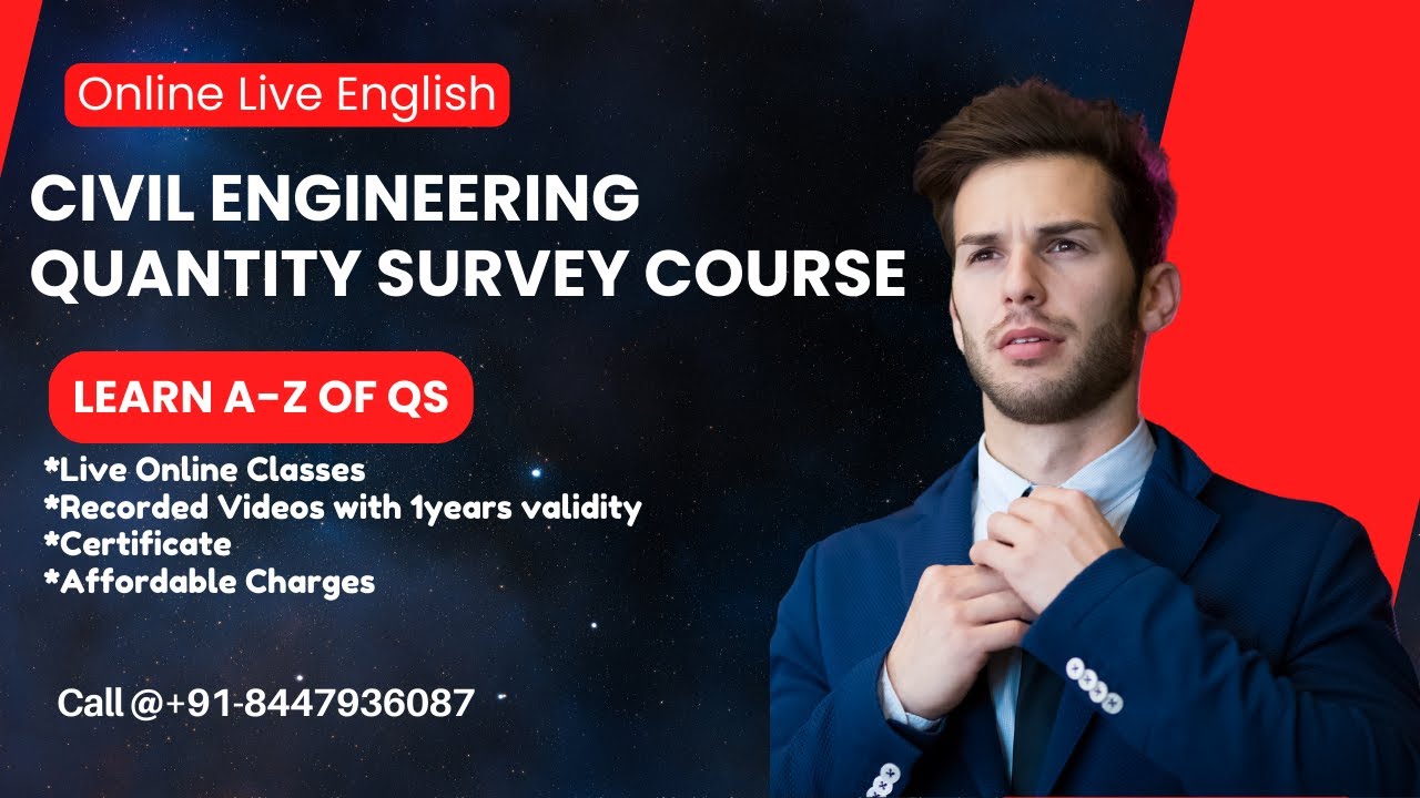 Online Quantity Surveying in Civil Engineering Course in English: Best ...
