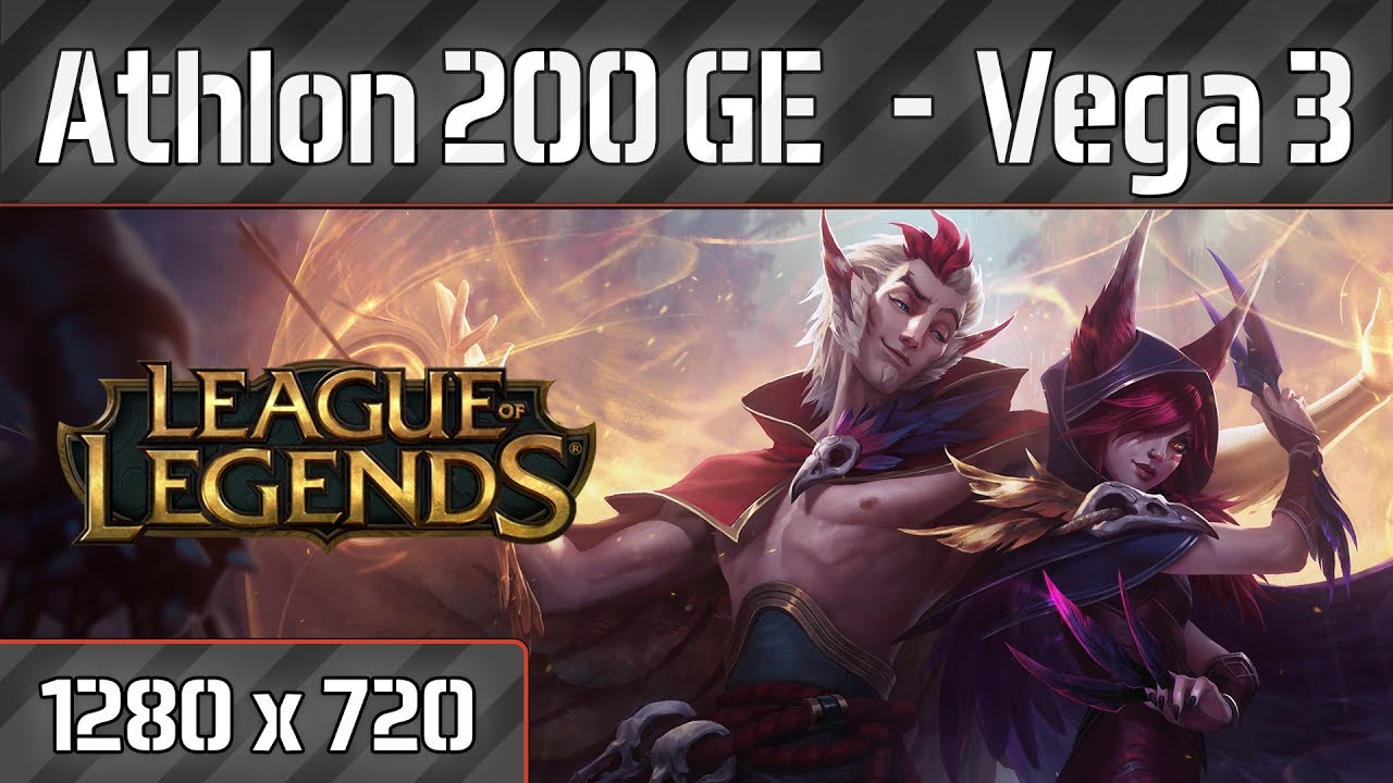 LoL 4GB RAM (Athlon 200GE + VEGA 3) 720p (PC) Sem Placa de Vídeo - YouTube