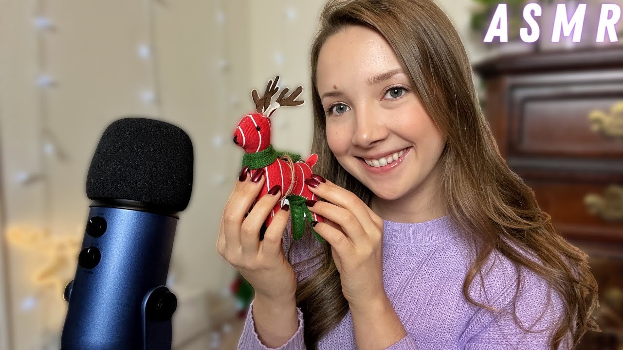 ASMR Christmas Triggers! 🎄(gentle whispers, tapping, scratching) - YouTube