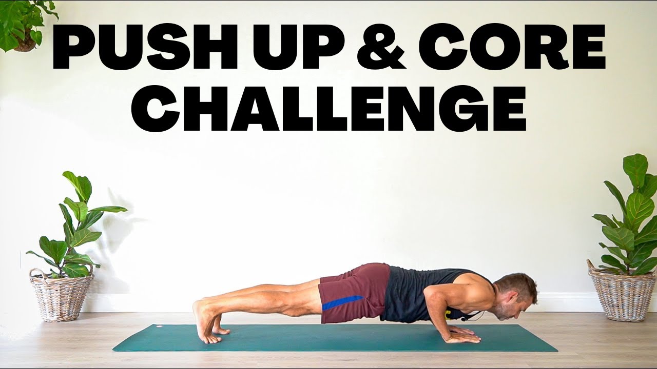 Pushup and Core Challenge (15 min upper body and core) - YouTube