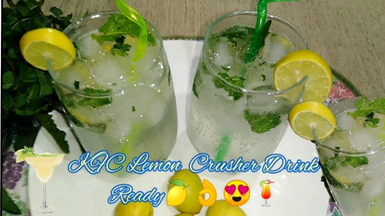 KFC Style Lemon Krusher Drink Recipe🍸 || پودینے اور لیمو کا مزدار سوڈا ...