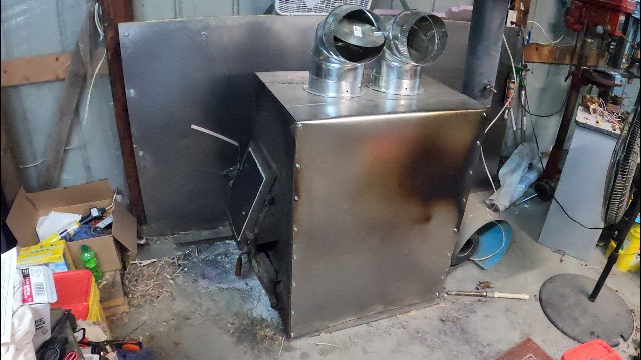 Rebuilt wood furnace update - YouTube