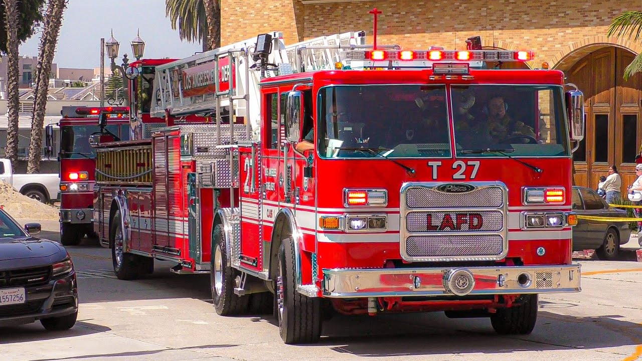 LAFD Light Force 27 Responding - YouTube