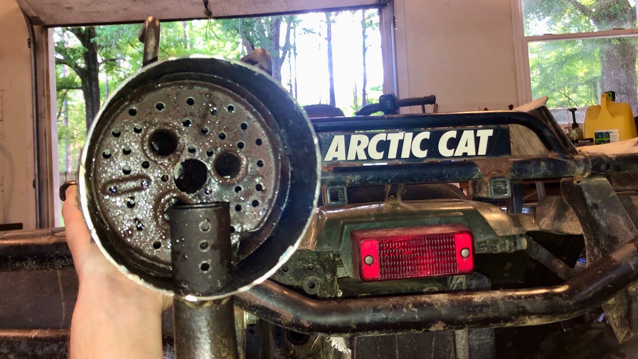 Arctic Cat 400 Open Header & Muffler Mods - YouTube