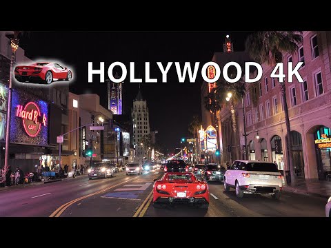 Hollywood 4K - Night Drive