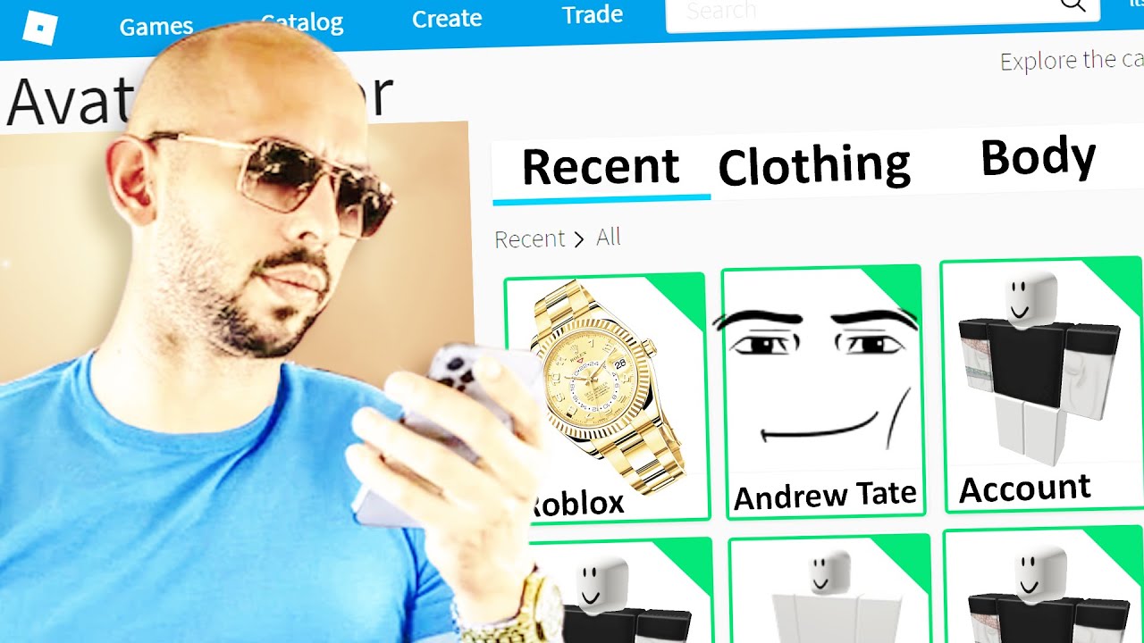 MAKING ANDREW TATE a ROBLOX ACCOUNT - YouTube