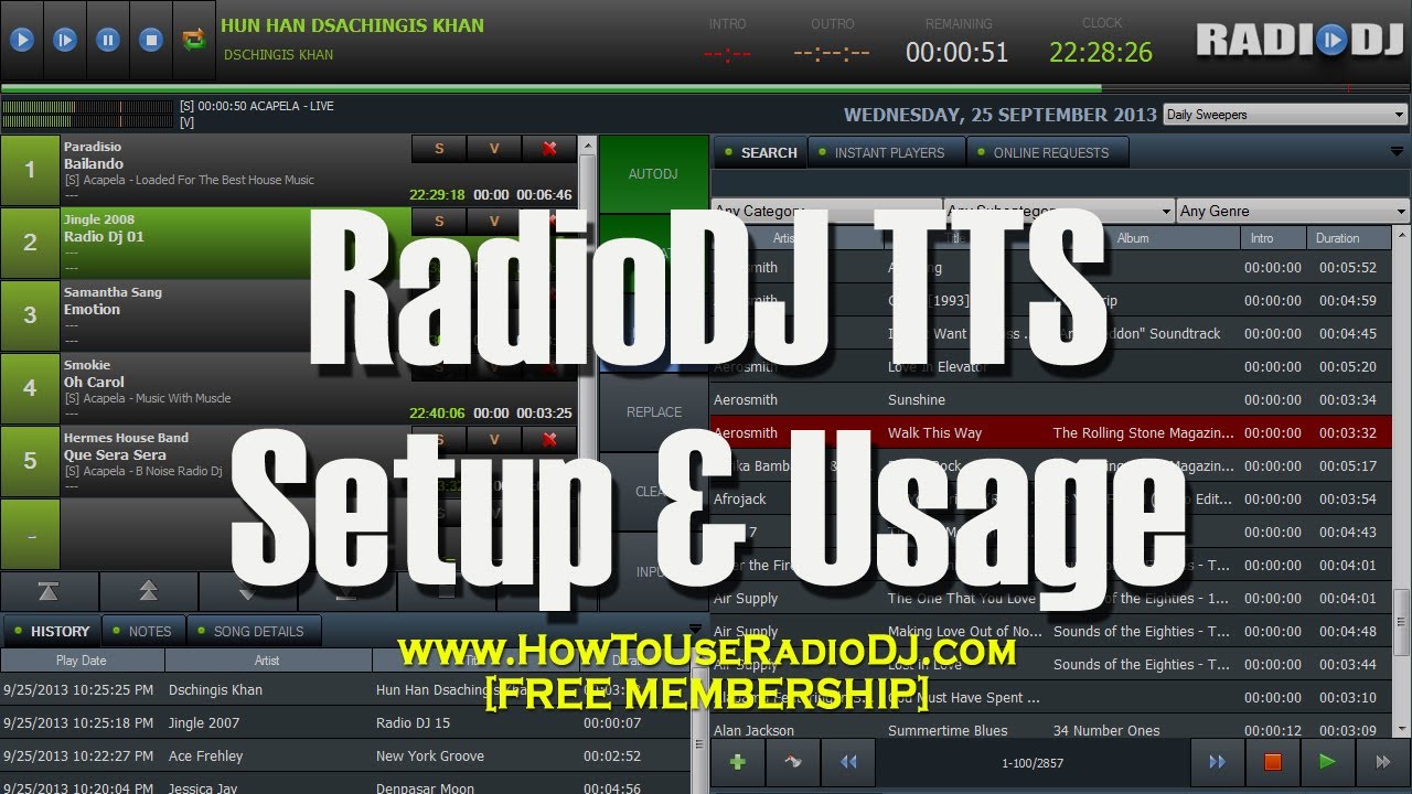 RadioDJ v2.0.0.6 TTS Setup (Text-To-Speech) - YouTube