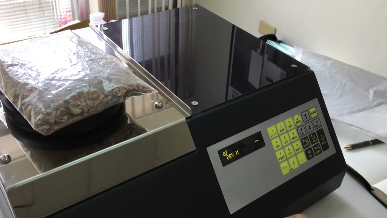 NIR moisture tester - YouTube