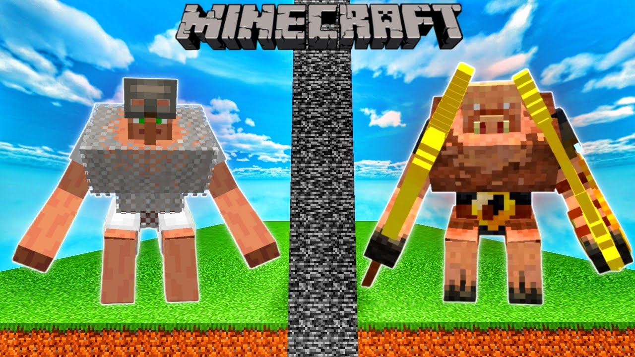 Mutant Villager Vs Mutant Piglin in Minecraft | MOB BATTLE - YouTube