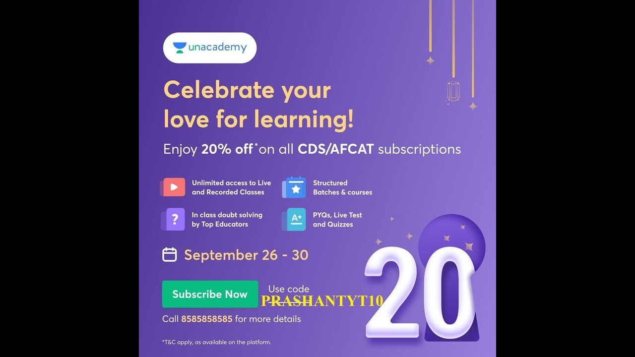 Unacademy plus UNLOCK DISCOUNT GET 20% OFF on Unacademy subscriptions ...