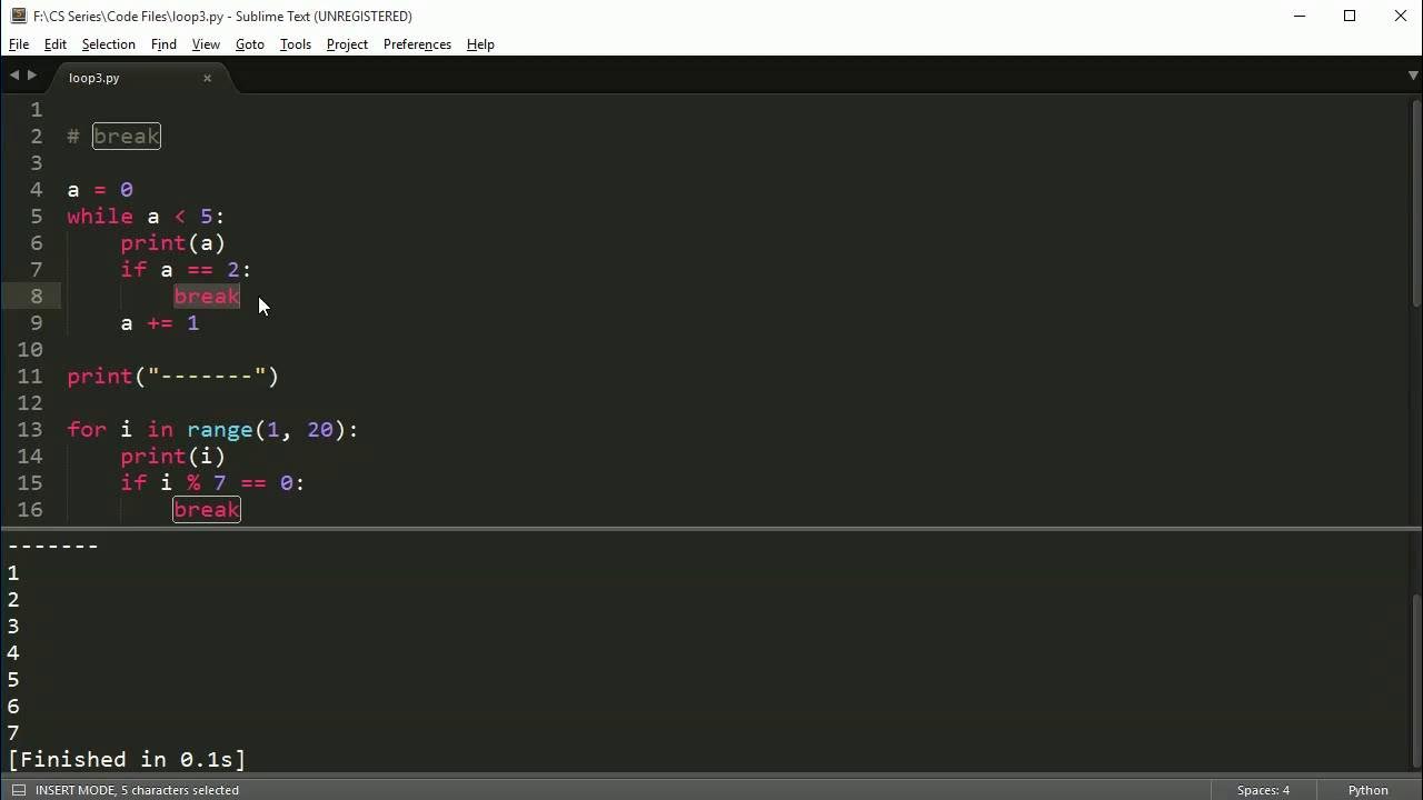 Python Programming Series (Loops 3): Break and continue - YouTube