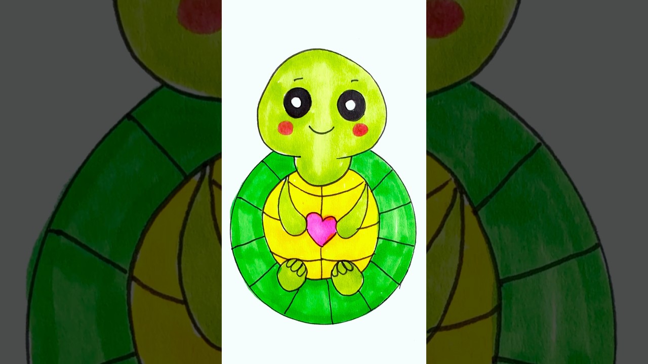 How To Draw Cute Turtle🐢 Step By Step Drawing Tutorial #drawing # ...