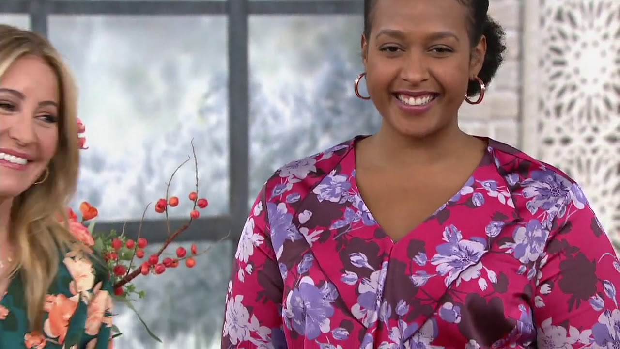 Laurie Felt Woven Front Ruffle Blouse on QVC - YouTube