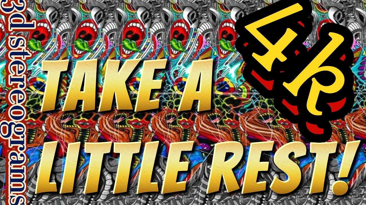 3d stereograms 4k - Take a little rest! - YouTube