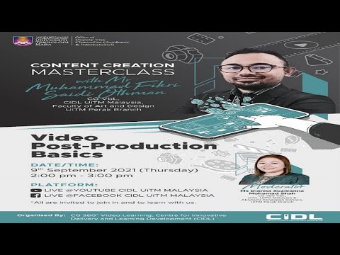 CONTENT CREATION MASTERCLASS: VIDEO POST-PRODUCTION BASICS - YouTube