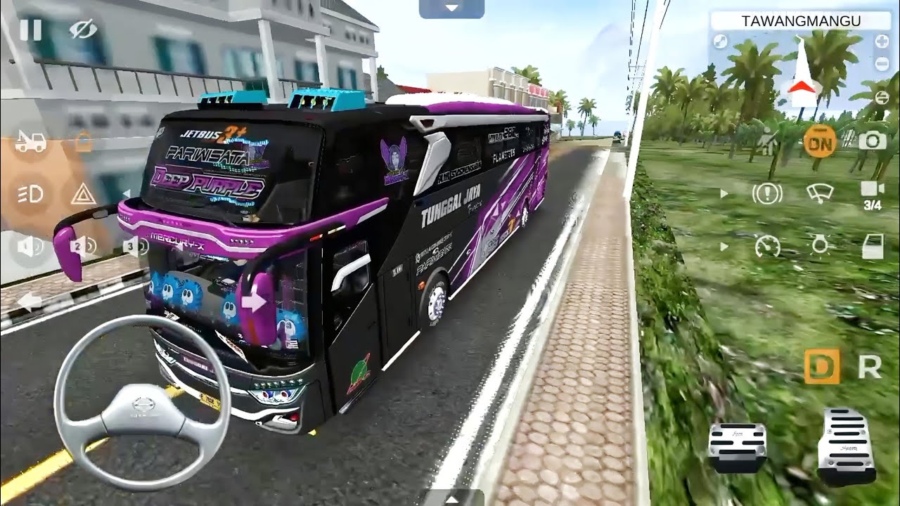 Bus Basuri Tunggal Jaya Deep Purple JB3 l Bus simulator Indonesia ...