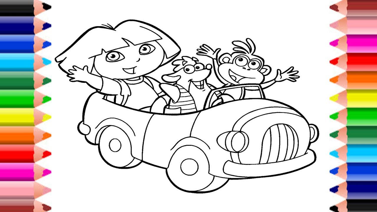 Dora The Explorer Coloring Games Kids Coloring Games Youtube