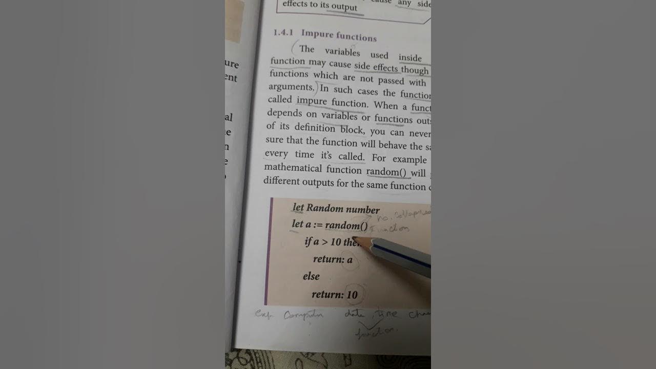 XII CS impure functions and side effects - YouTube