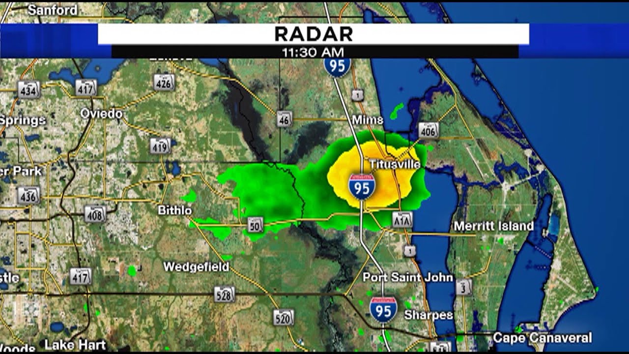 Radar shows smoke from fire in Brevard - YouTube