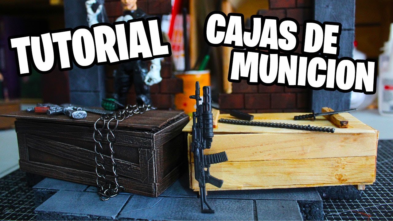💥COMO HACER CAJAS DE MUNICIÓN PARA FIGURAS TUTORIAL💥 PROPS PARA ...