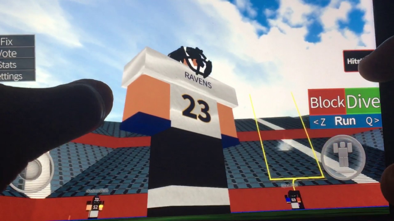 Playing in the NFL for the ravens (ROBLOX) - YouTube