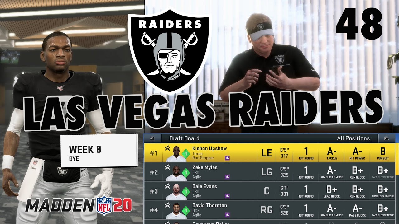 Madden 20 Las Vegas Raiders Franchise: Bye Week Stats + Draft Class ...