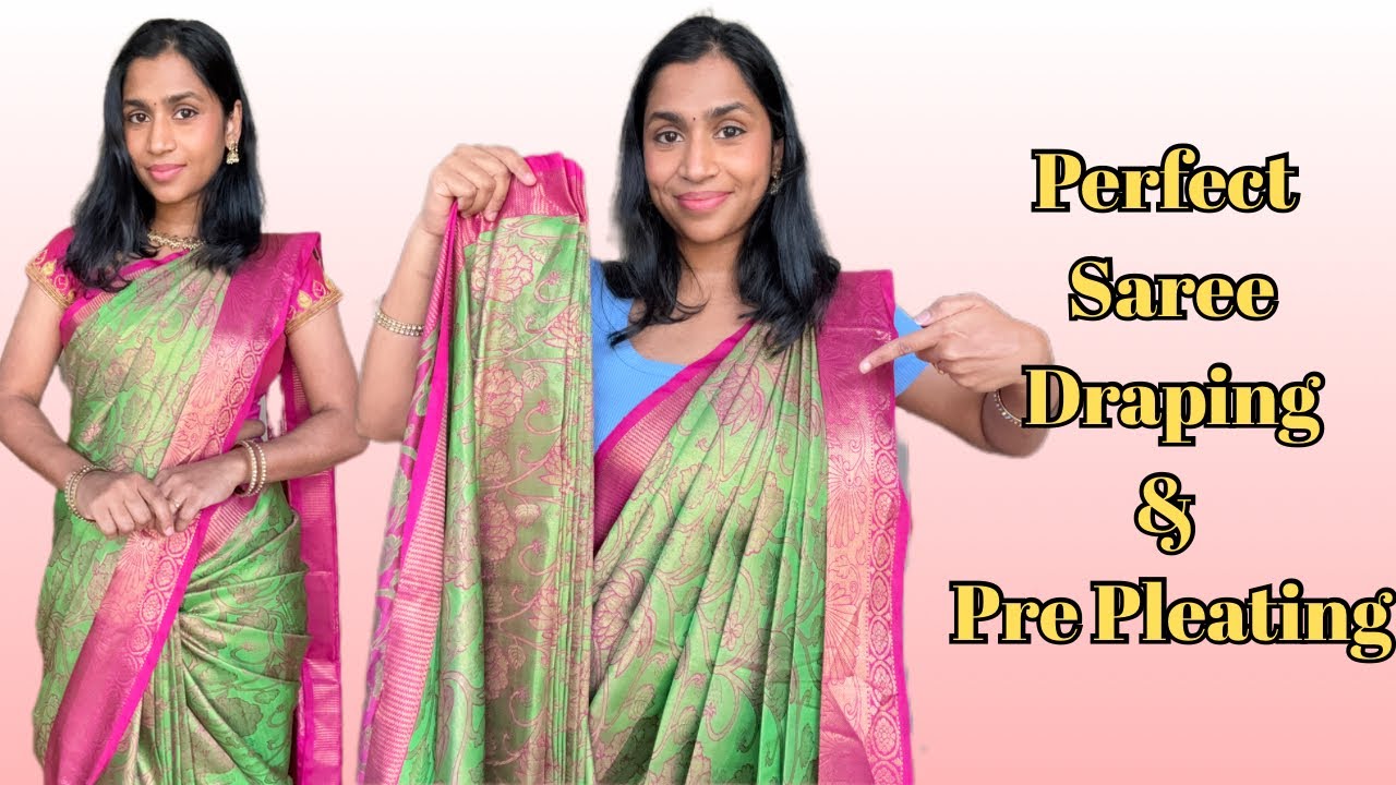 Saree Draping for Weddings & Events | Step-by-Step pre-pleat, Iron ...