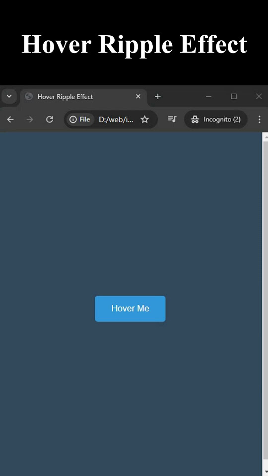 Creating A Hover Ripple Effect With Html And Css Asmrcoding Asmrprogramming Youtube 