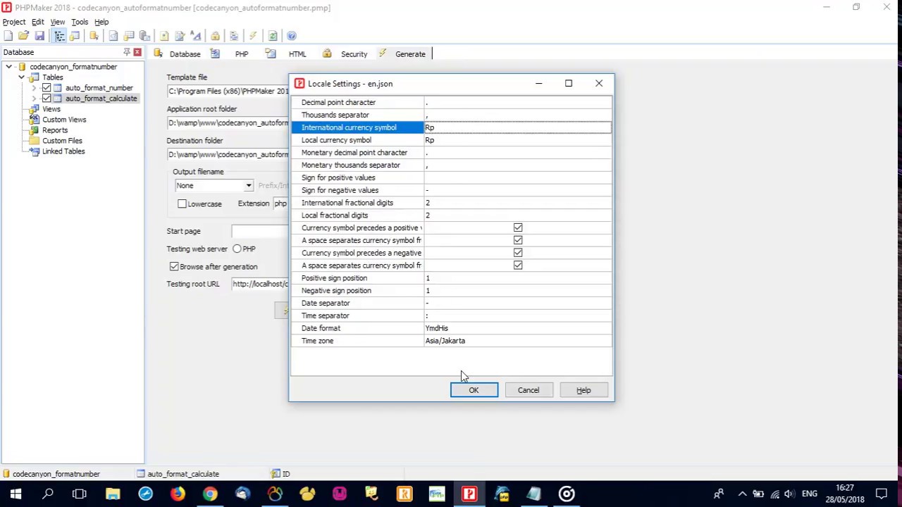 PHPMaker 2018 Extensions - MasinoAutoFormatNumber14 - YouTube