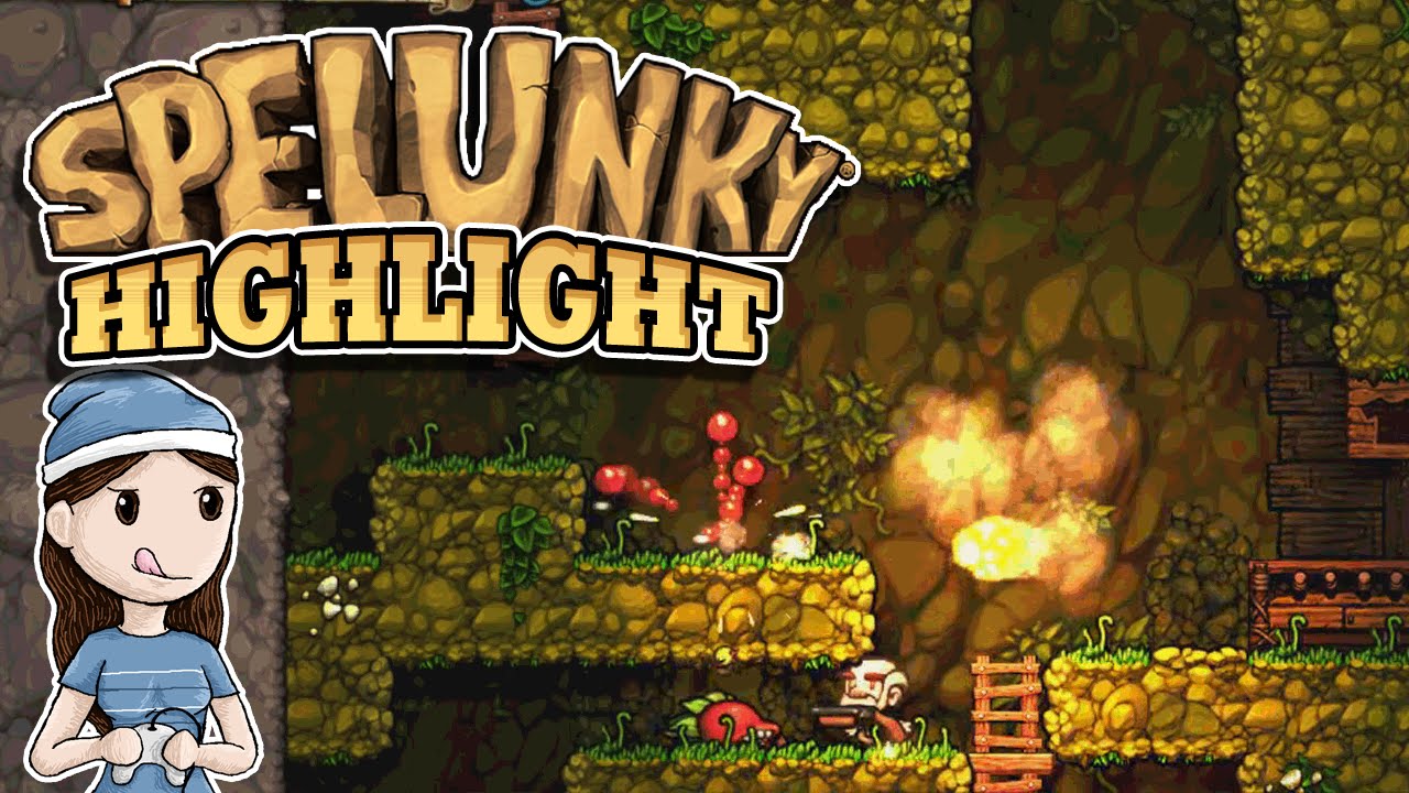Spelunky Highlight - Two Shopkeepers get eaten by one Mantrap - YouTube