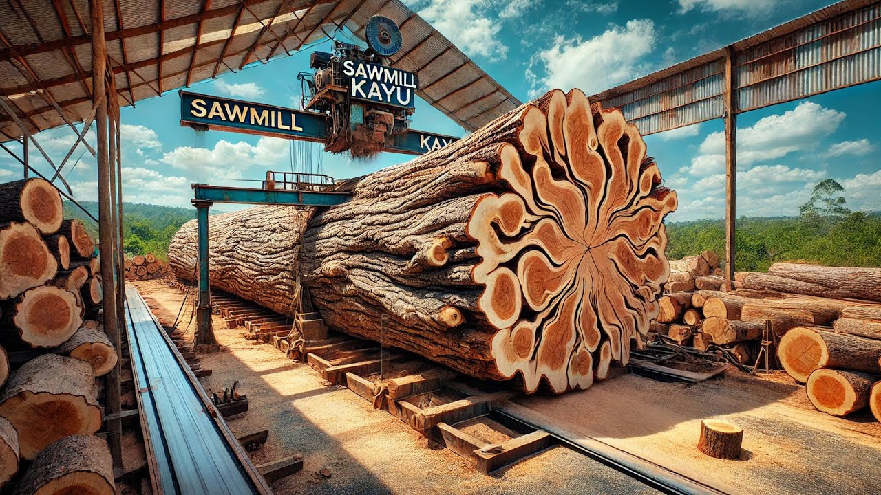 Colossal Monster Wood Cut Down to Size ‼ Insane Sawmill Process - YouTube