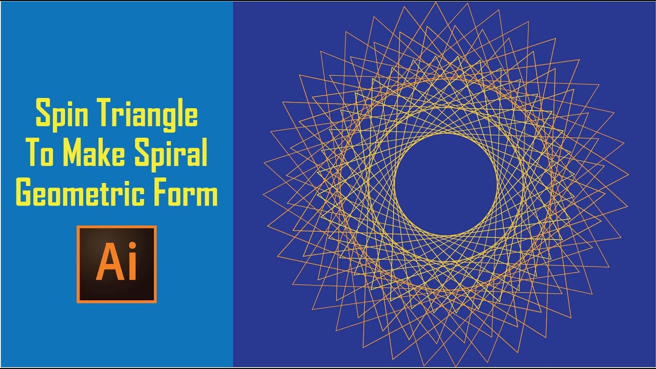 Spin triangle to make rotate geometric flower form in illustrator ...