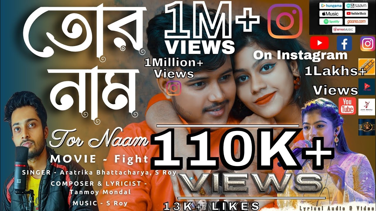 Tor Naam | তোর নাম | Fight | Emotional Romantic Song | S Roy|Aratrika ...