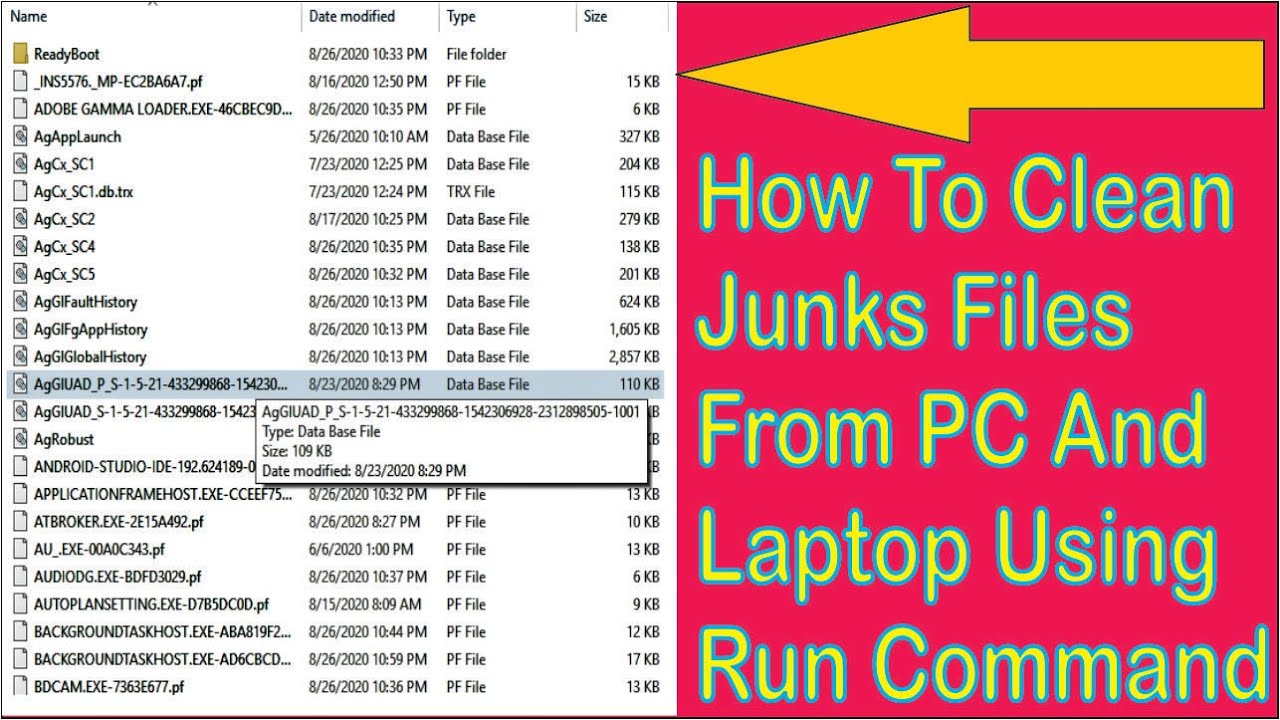 How To Remove Chunks Files From Computer | Laptop | Using RUN Command ...