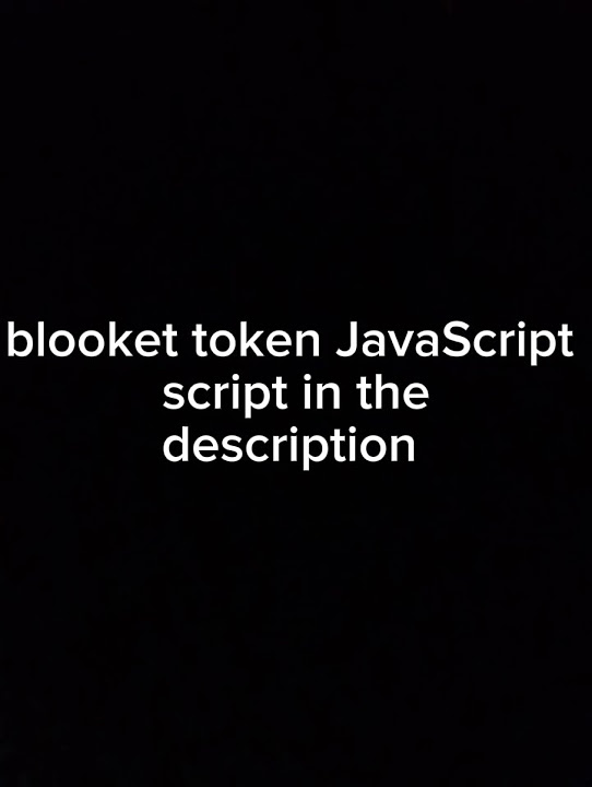 Blooket token JavaScript - YouTube