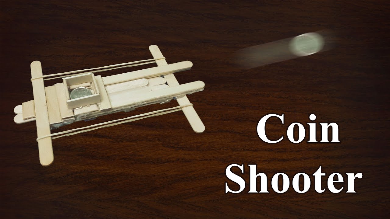 How to make coin shooter with popsicle Sticks - YouTube