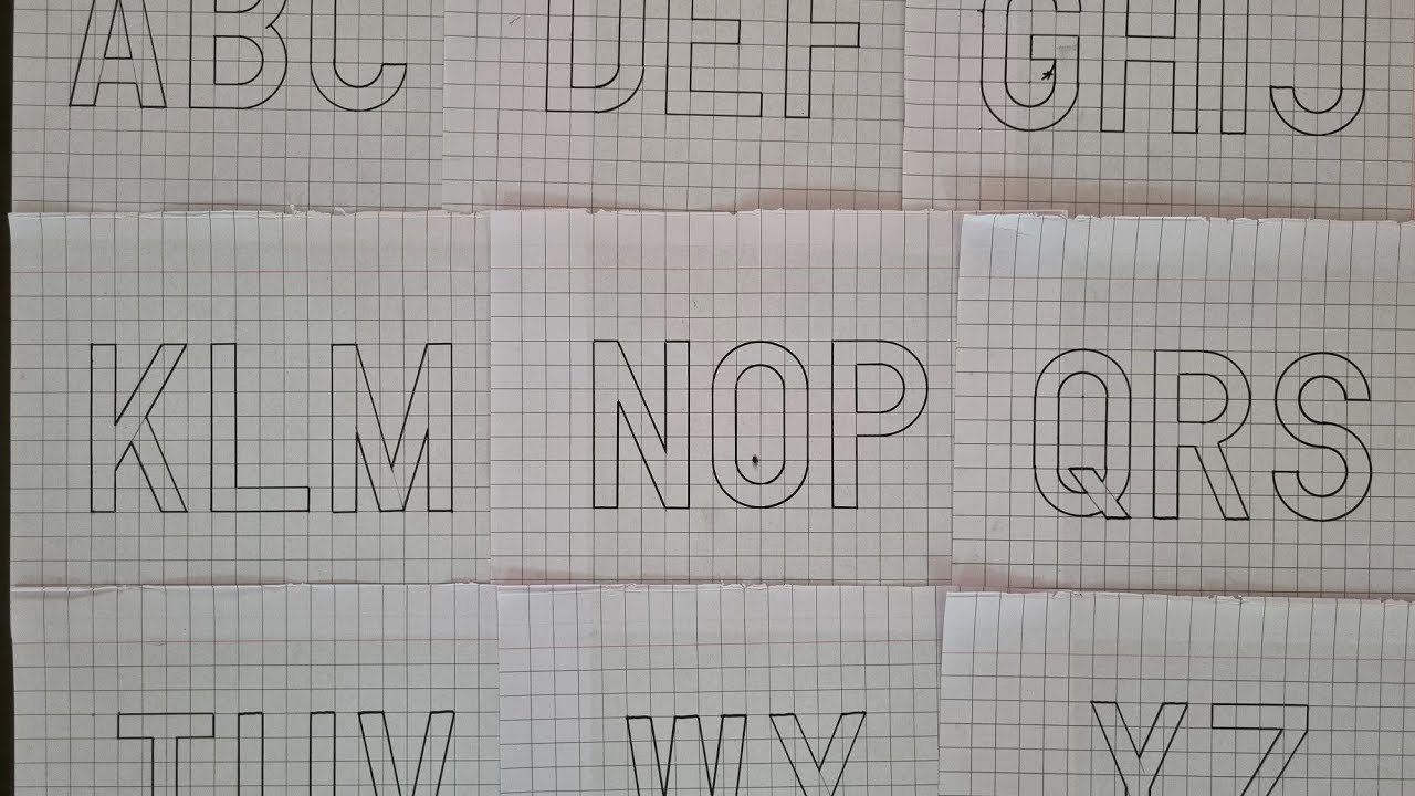 Lettering A to Z in 7x4 Grid - YouTube