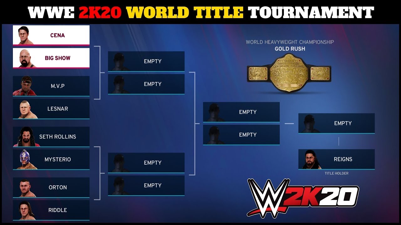 WWE 2K20 'World Heavyweight Title' Tournament Gameplay | WWE 2K20 ...