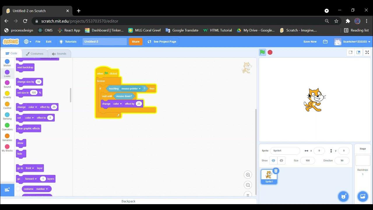 How to create code which don't need (when sprite clicked) block at all ...