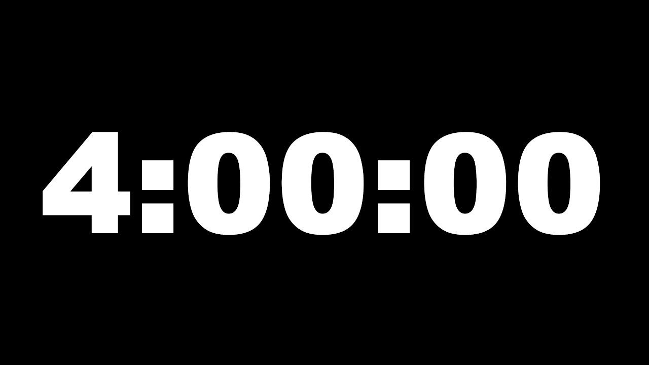 4 Hour Timer : Black - YouTube