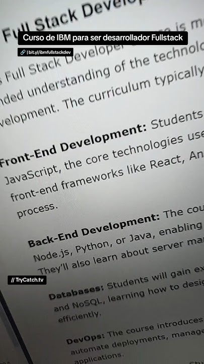 Curso de IBM para ser desarrollador Fullstack - YouTube