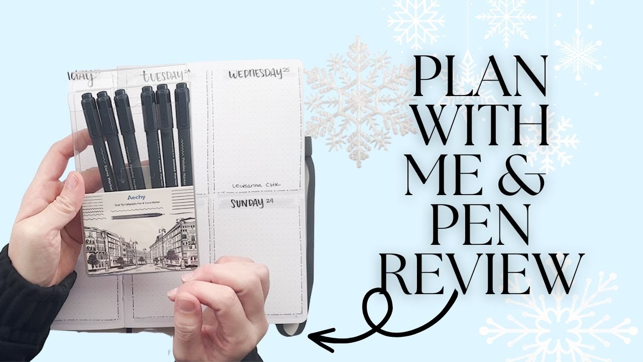 PLAN WITH ME - Aechy CURVED Calligraphy Pen REVIEW - Ahhh they are ...