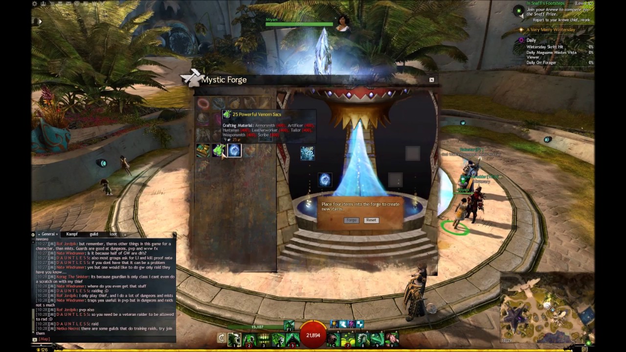 Guild Wars 2 - Wintersday Infusion Mystic Forging - YouTube